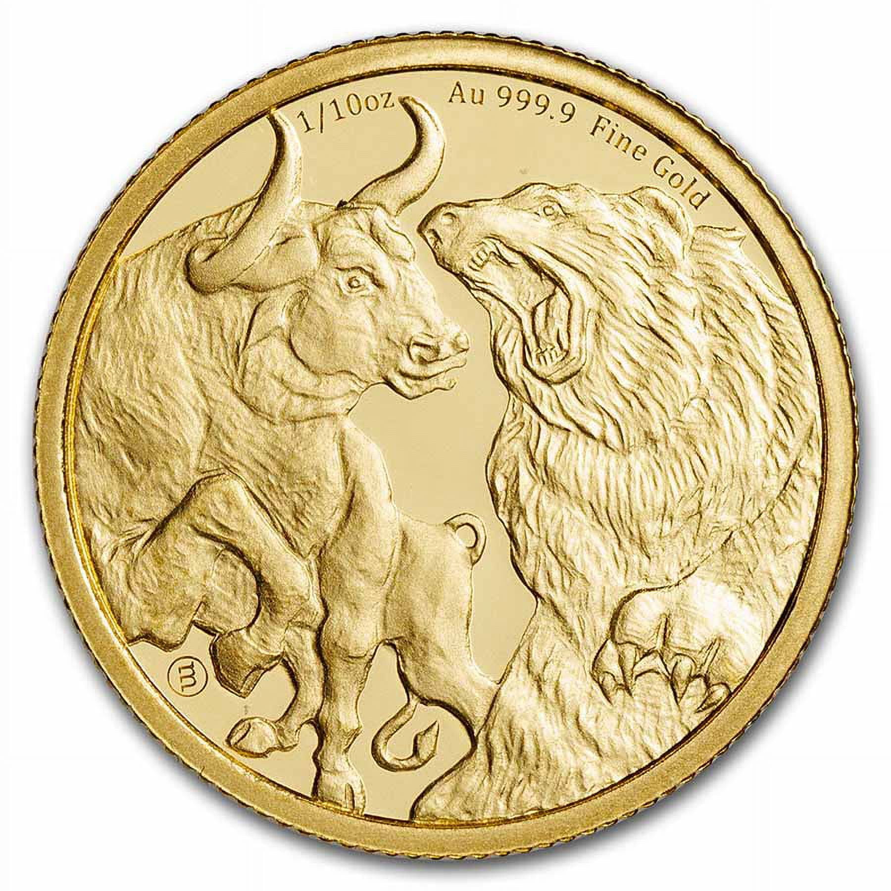 2023 Republic of Tchad 1/10 oz Gold Bull & Bear - Walmart.com