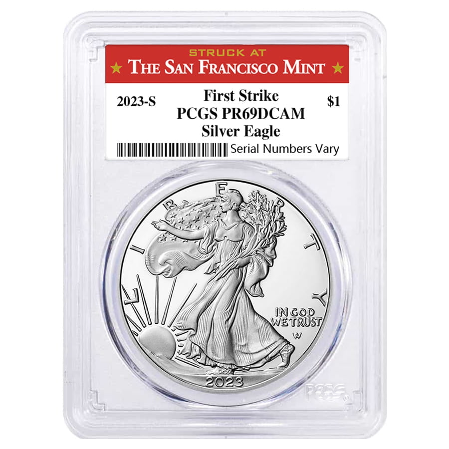2023-S 1 oz Proof Silver American Eagle PCGS PF 69 FS (SF Label ...