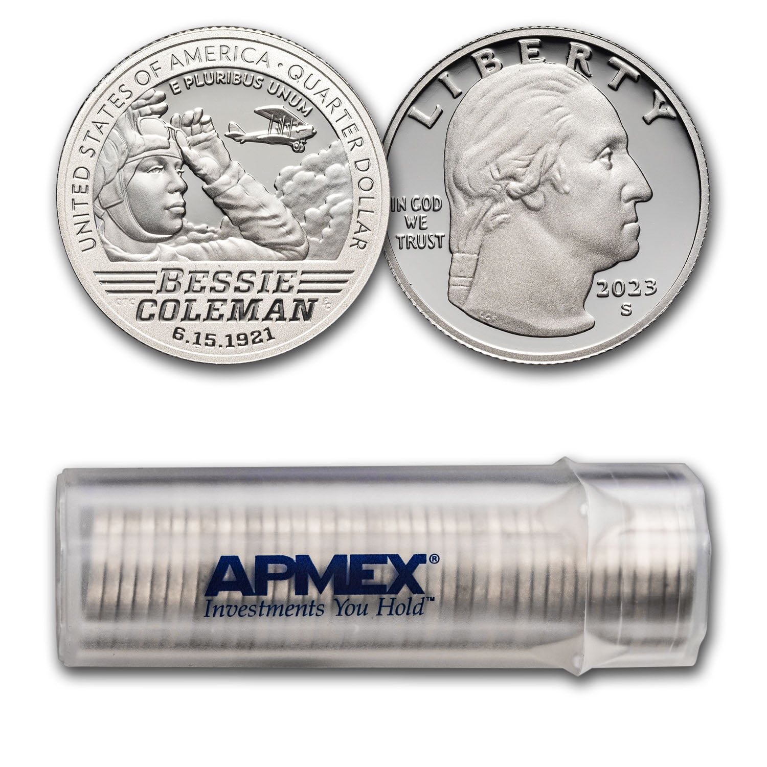 2023-S Bessie Coleman Quarter Silver 40-Coin Roll Proof - Walmart.com