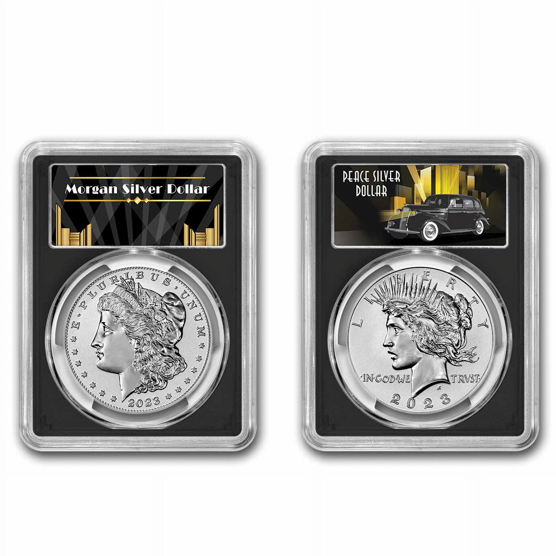 2023-S Morgan & Peace Reverse Proof Set PR-70 PCGS (AR, Black ...