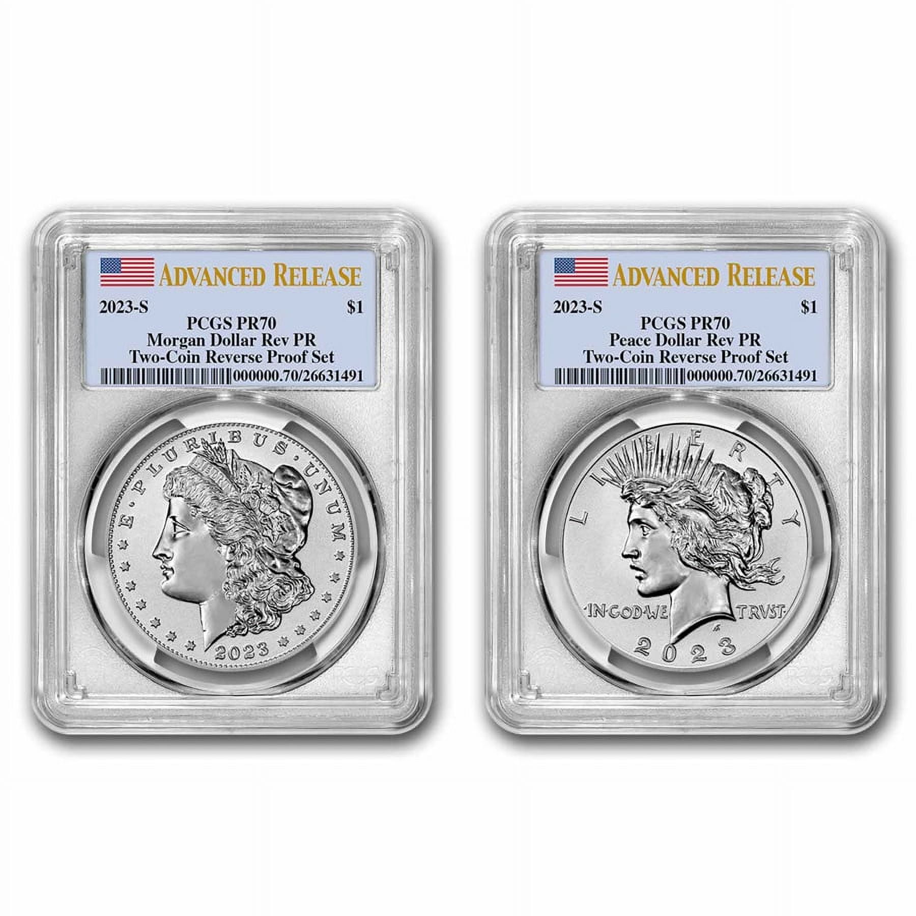 2023-S Morgan & Peace Reverse Proof Set PR-70 PCGS (AR) - Walmart.com