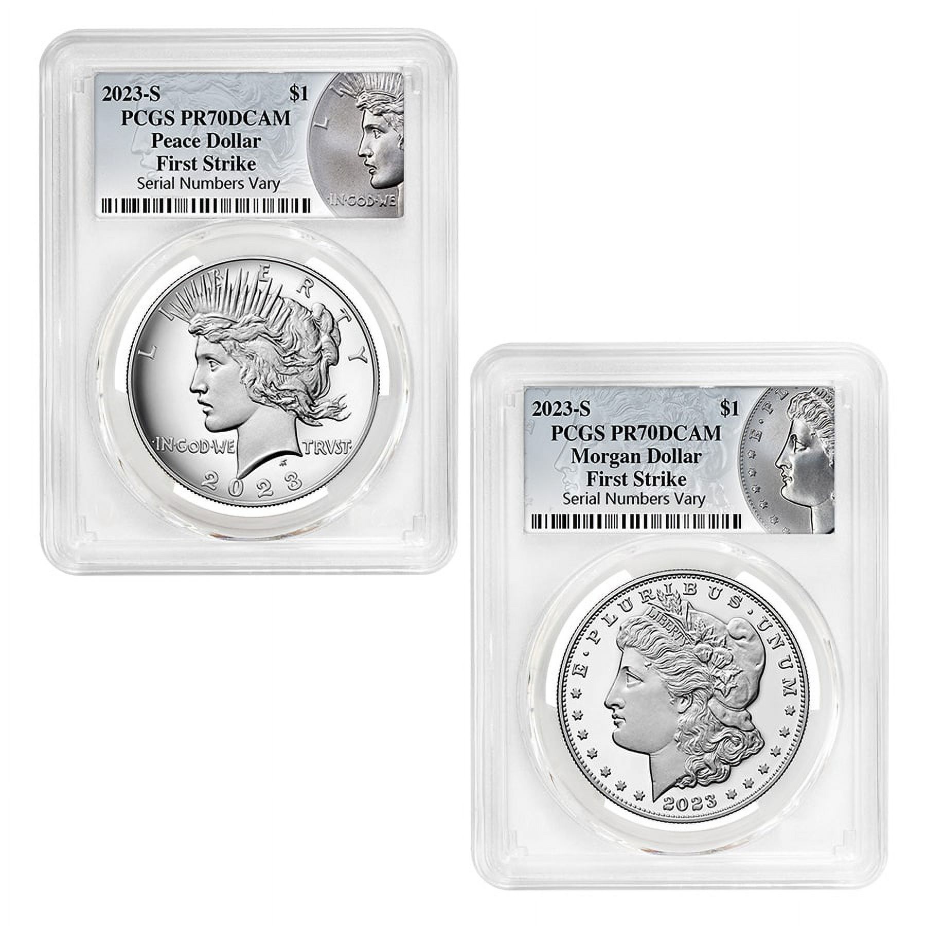 2023-S Morgan & Peace Rev Proof Set PR-70 PCGS (AR, Morgan/Peace ...