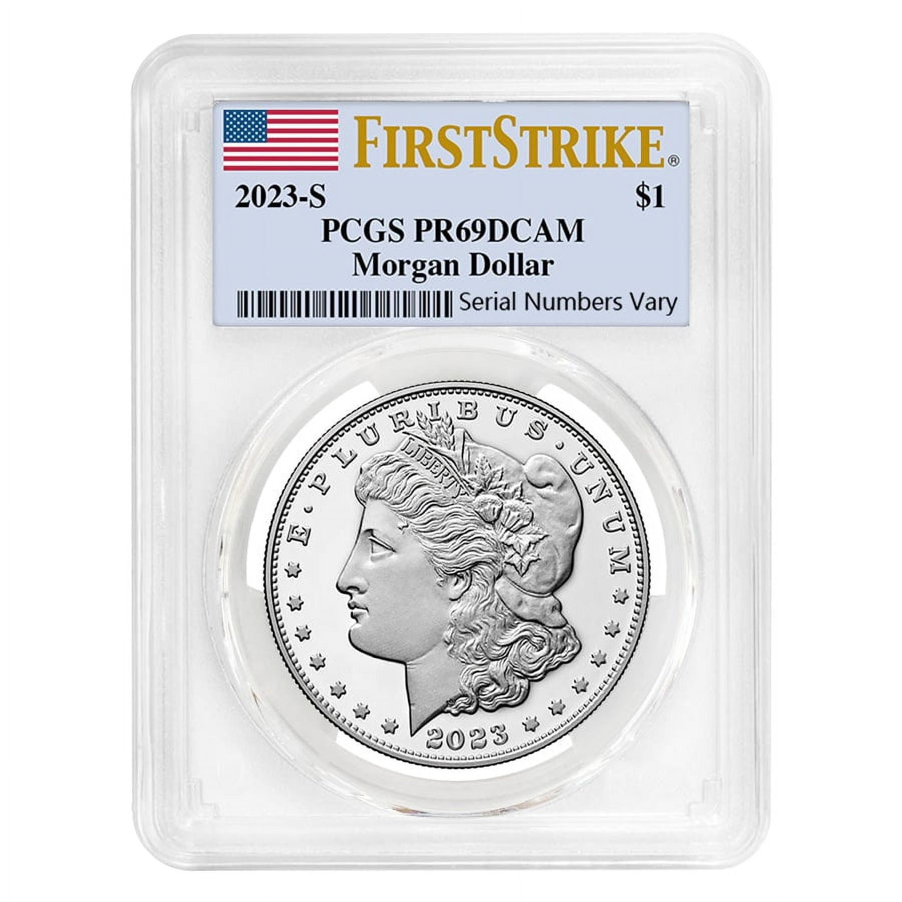 U.S. Mint 2023-S Morgan Silver Dollar Proof Coin, PCGS PF 69 FS, .999 ...