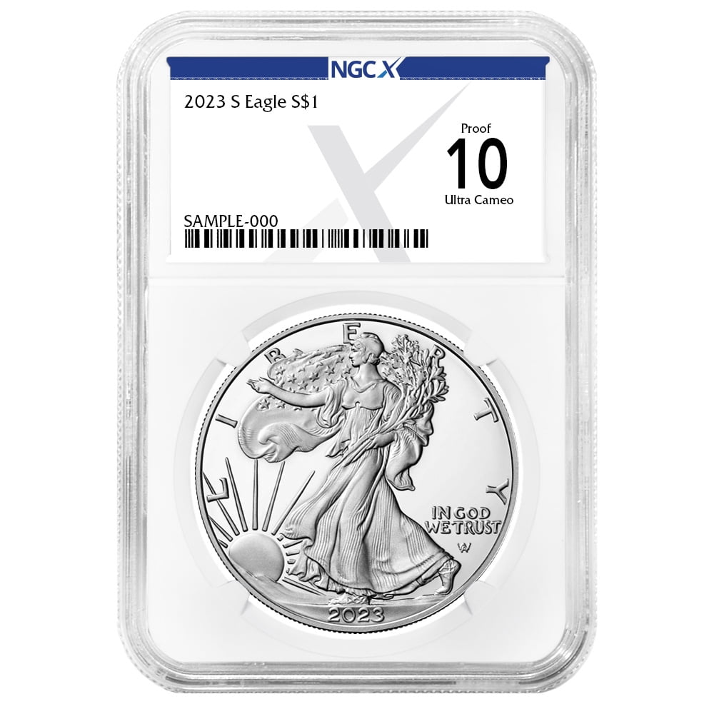 2023-S Proof $1 American Silver Eagle NGCX PF10UC X Label - Walmart.com