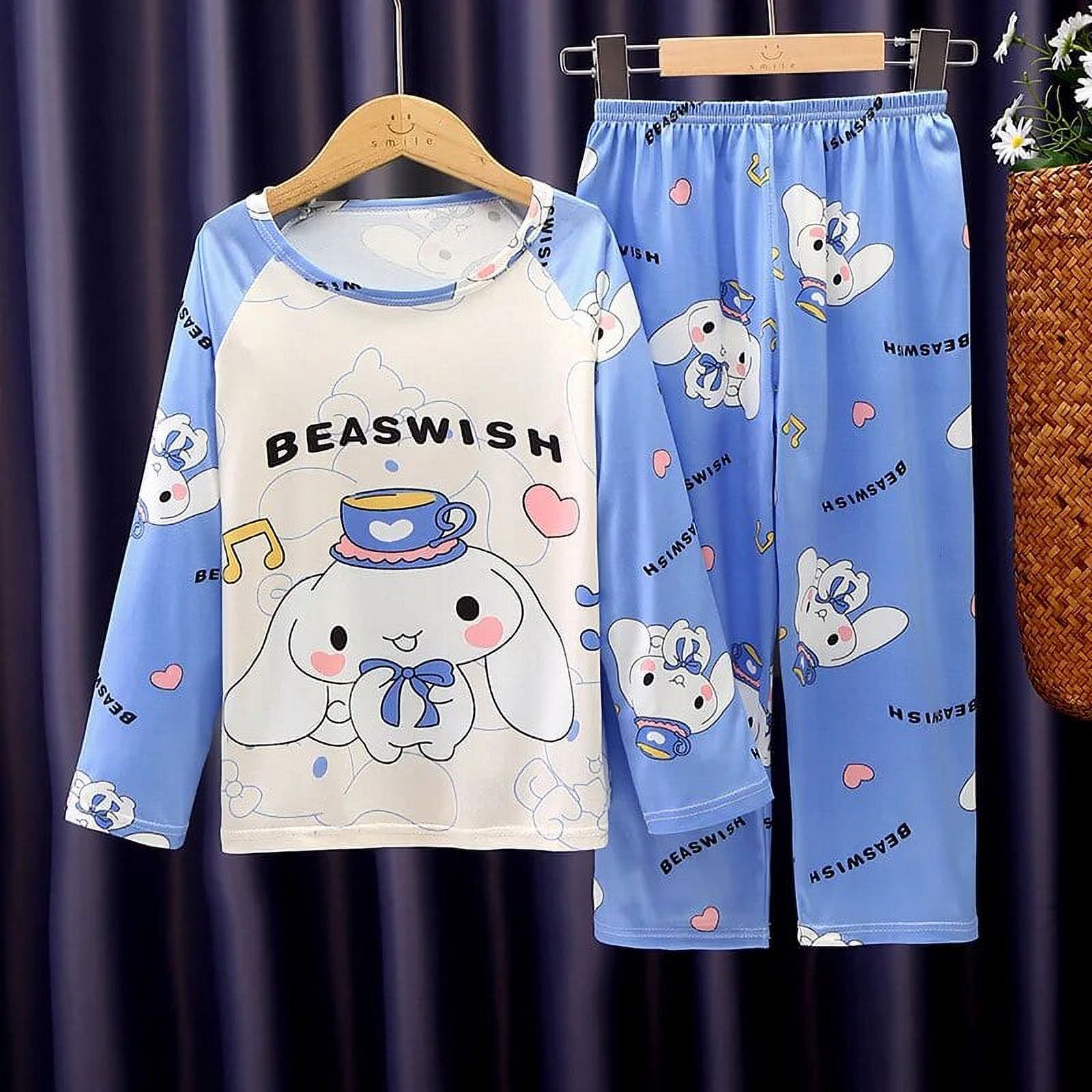 2023 Sanrio Children Pajamas Set Kawaii Anime Hello Kitty Cinnamoroll ...