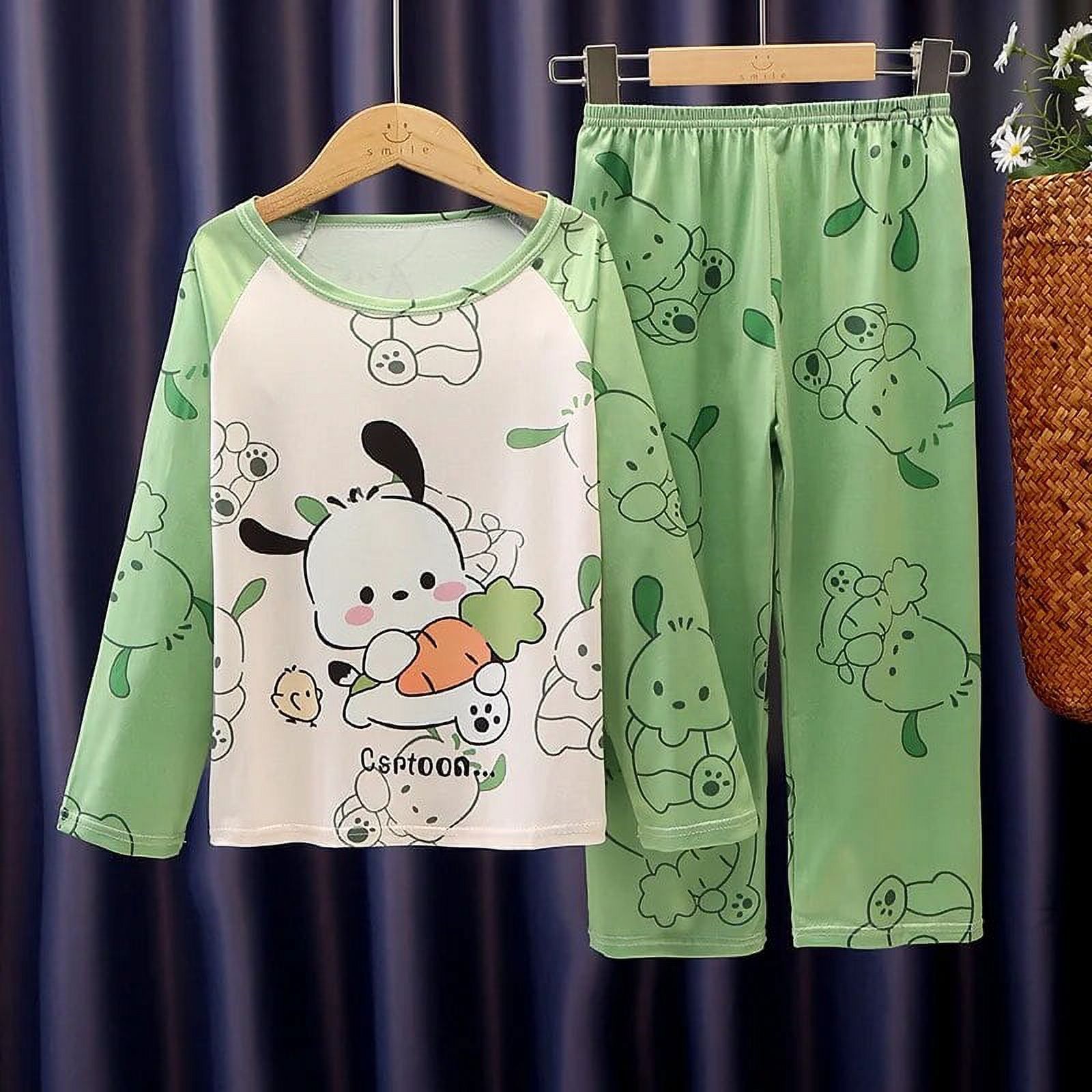 2023 Sanrio Children Pajamas Set Kawaii Anime Hello Kitty Cinnamoroll ...