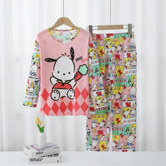 2023 Sanrio Children Pajamas Set Kawaii Anime Hello Kitty Cinnamoroll ...