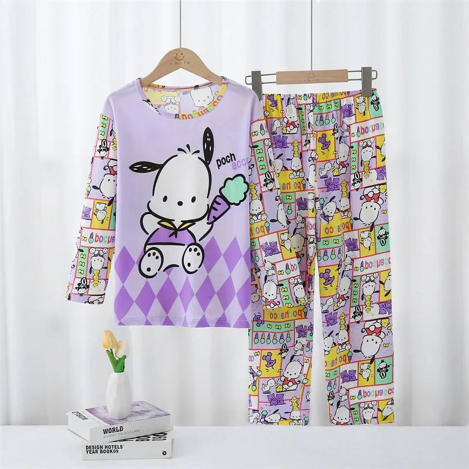 2023 Sanrio Children Pajamas Set Kawaii Anime Hello Kitty Cinnamoroll ...