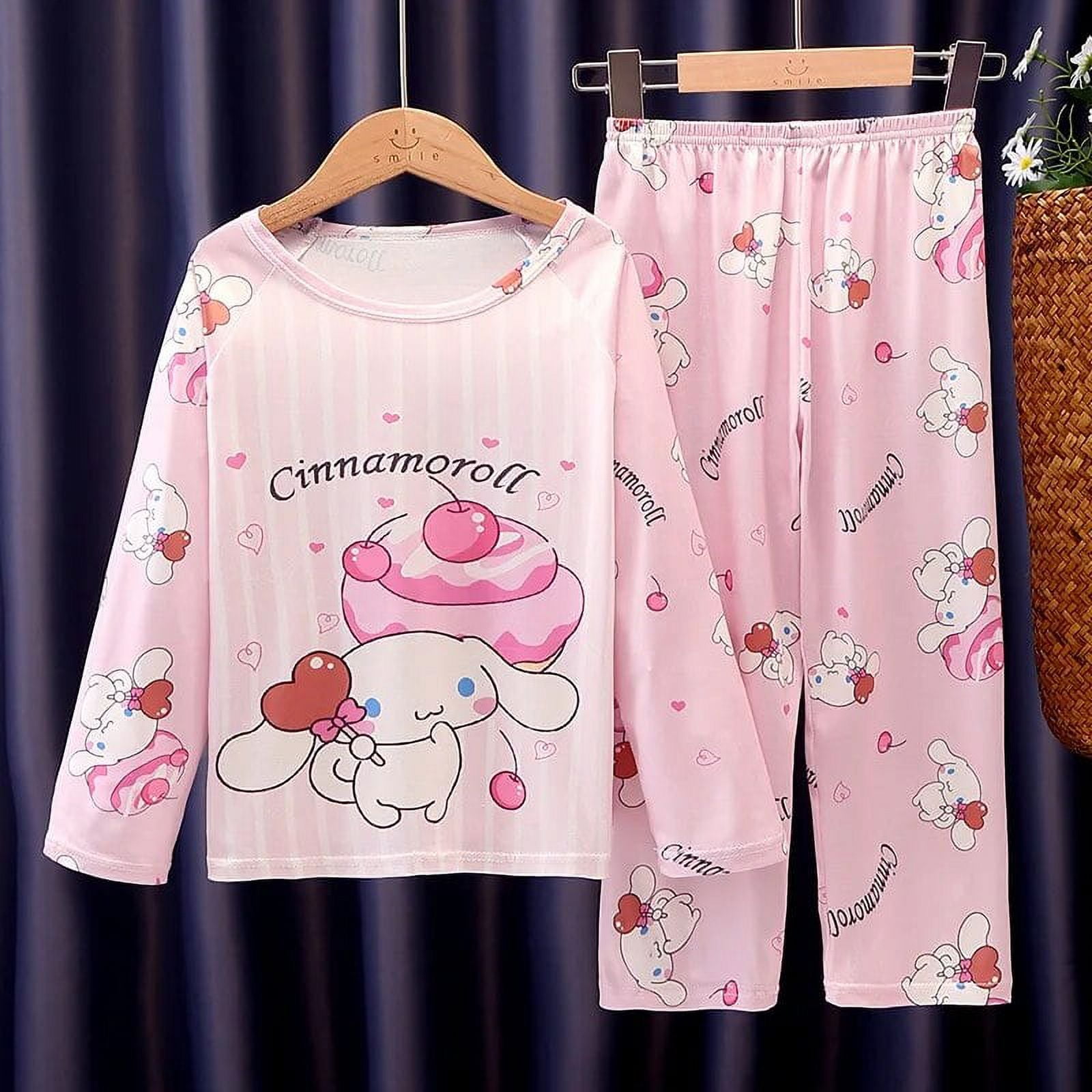 2023 Sanrio Children Pajamas Set Kawaii Anime Hello Kitty Cinnamoroll ...