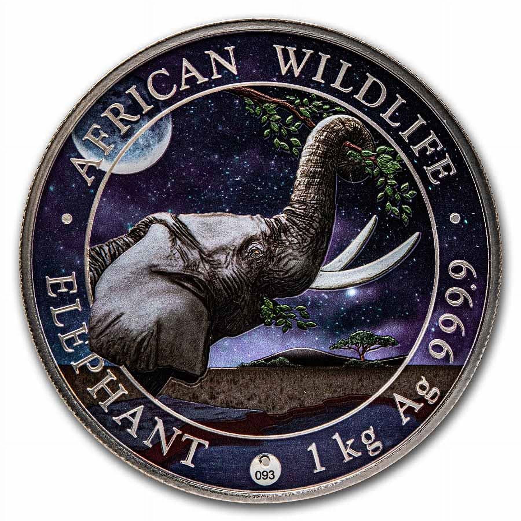 2023 Somalia 1 kilo Silver Elephant (Giant Moon) - Walmart.com