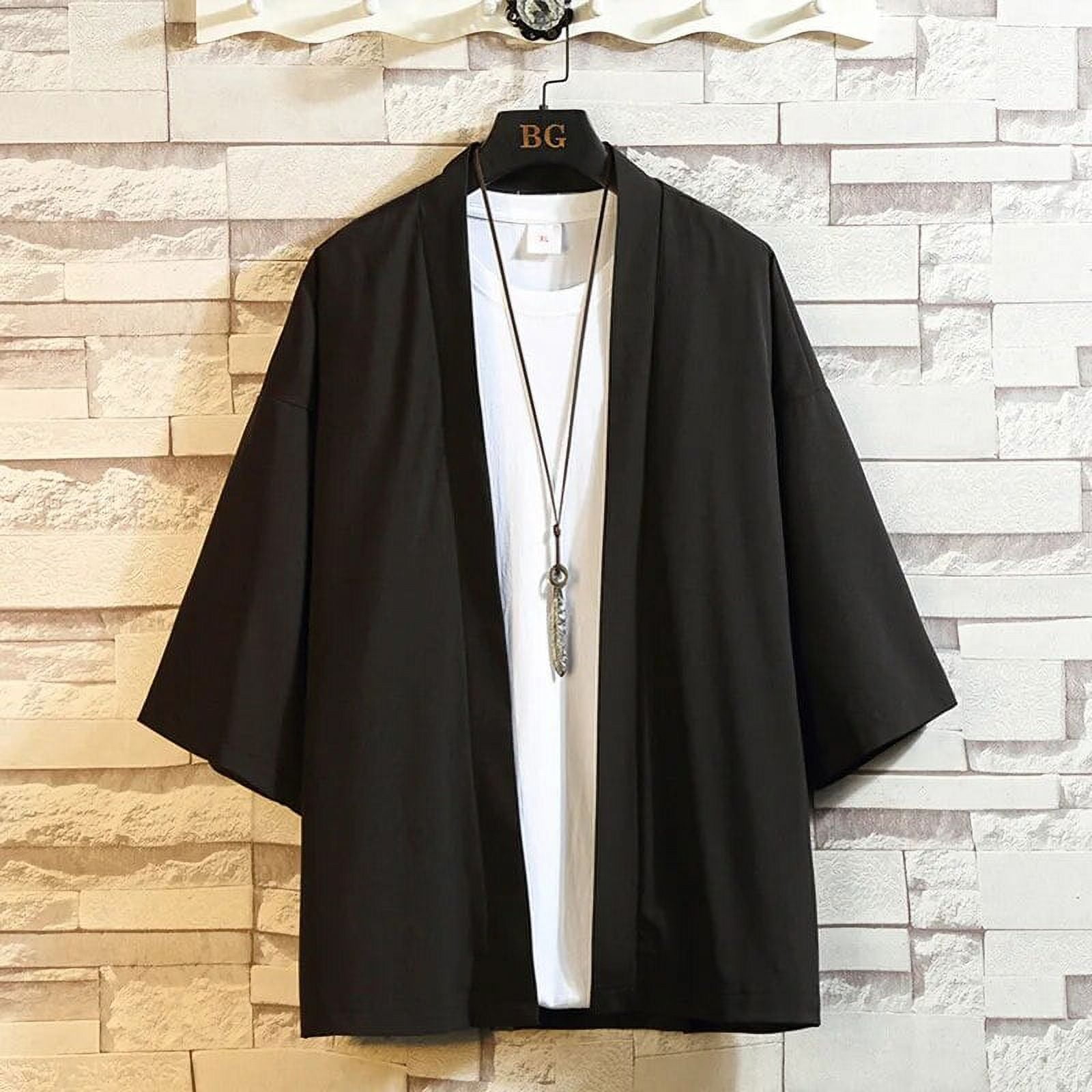 2023 Summer Men Cardigan Japanese Kimono Men Samurai Costume Clothing Kimono Jacket Mens Kimono ...