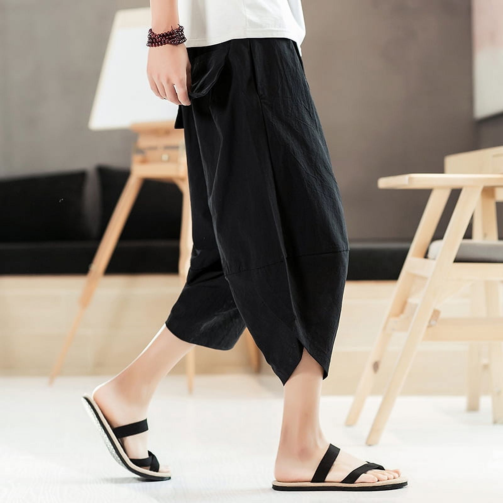 2023 Summer Men Cotton Harem Pants Men Casual Hip Hop Streetwear ...