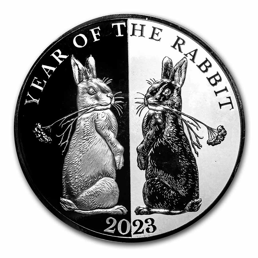2023 Tokelau 1 oz Silver Proof Year of the Rabbit Mirror Rabbit - Walmart.com