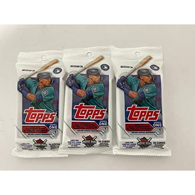 Topps 2023 Baseball Series 1 Cards - 3 Fat Packs Included - Walmart.com
