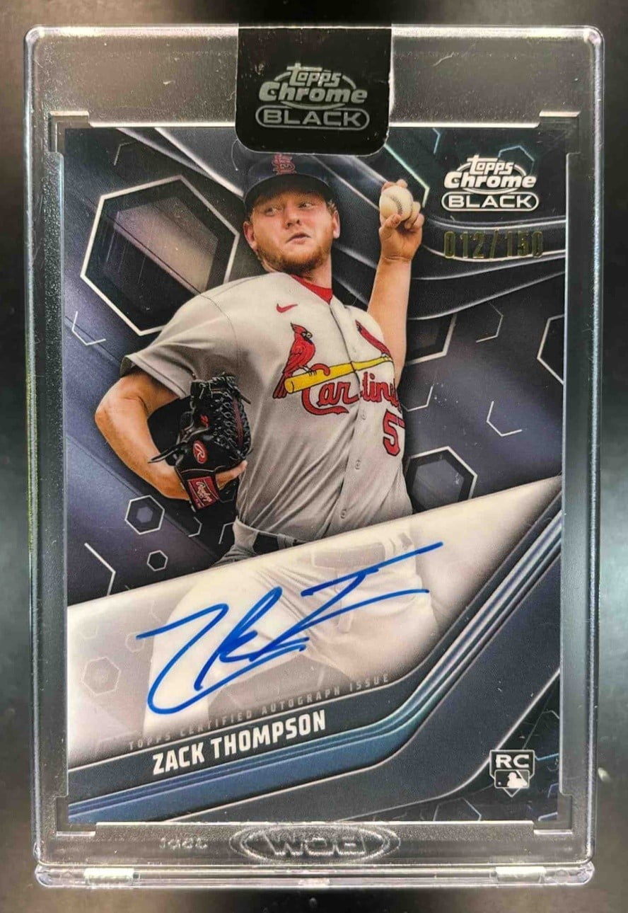 2023 Topps Chrome Black Zack Thompson Auto Refractor /150 RC St. Louis ...