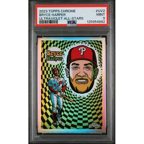 2023 Topps Chrome Ultra Violet All Stars Bryce Harper #UV2 PSA 9 - Walmart.com