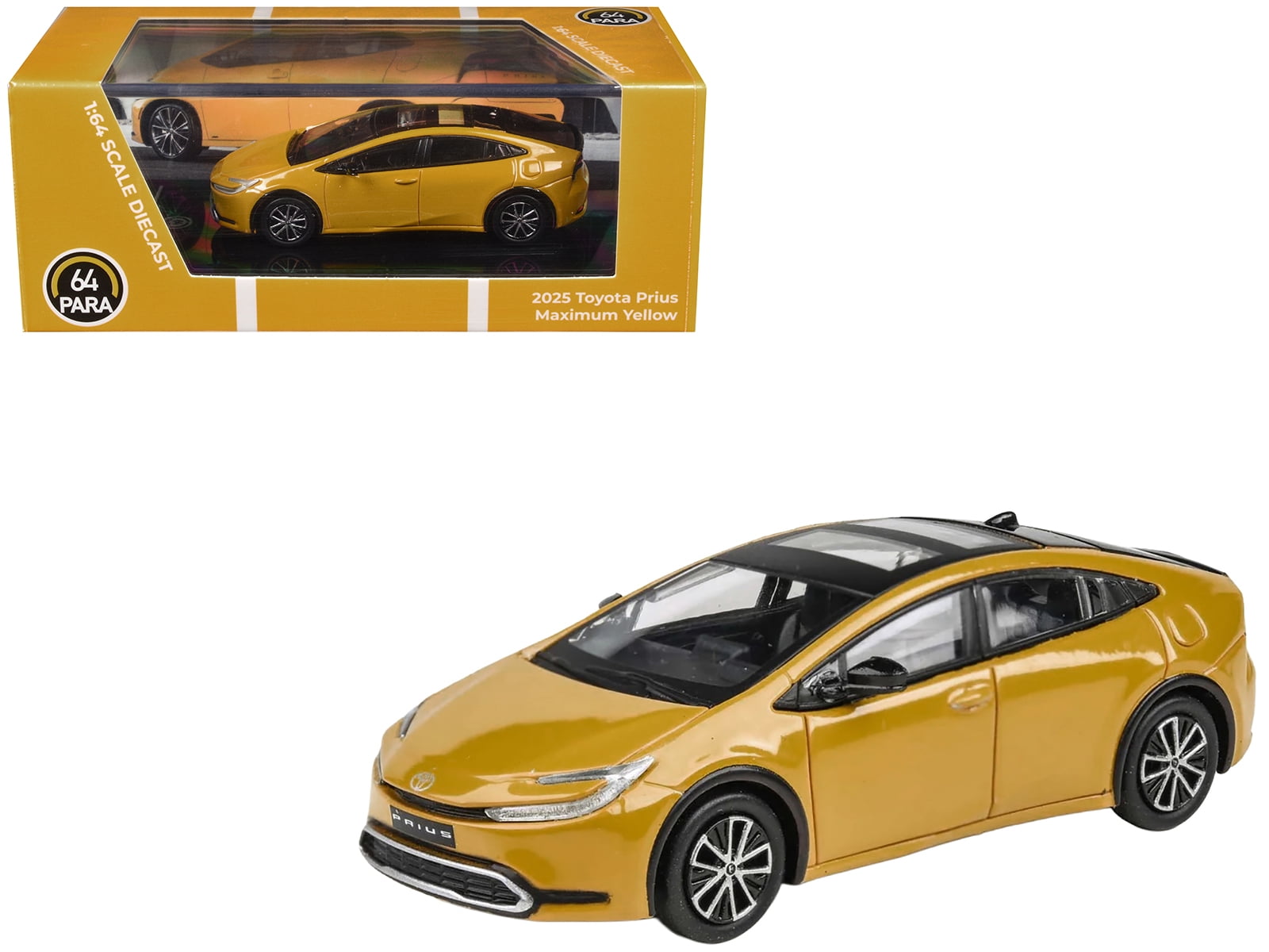 2023 Toyota Prius Maximum Yellow with Black Top and Sun Roof 1/64 ...