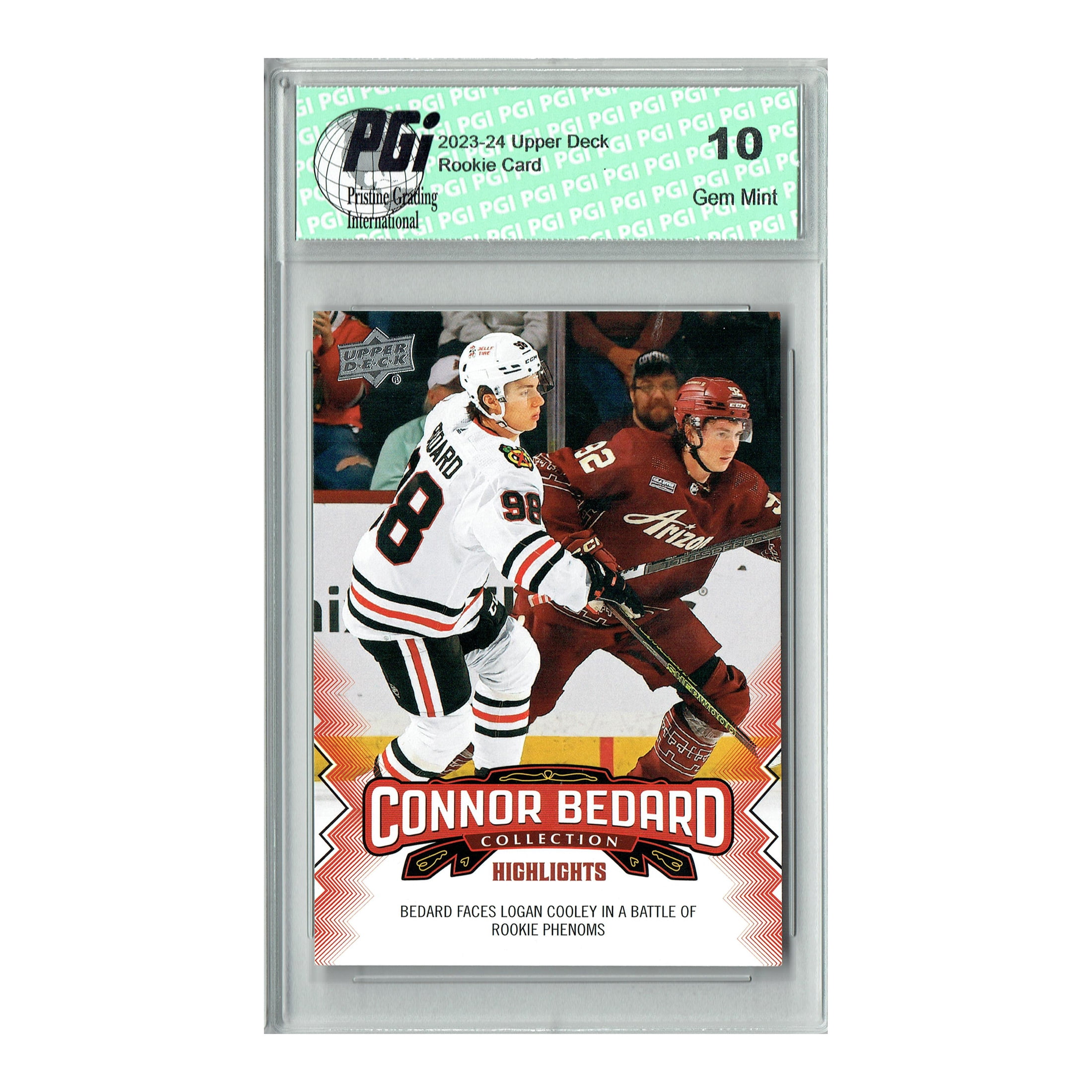 2023 Upper Deck Connor Bedard Collection #17 w Logan Cooley Rookie Card PGI 10 - Walmart.com