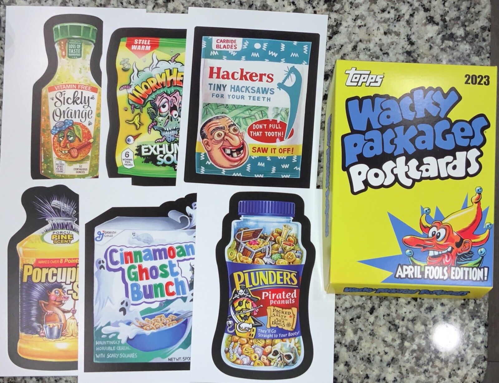 2023 Wacky Packages Postcards April Fools 5" x 7" Postcard Set of 6 ...