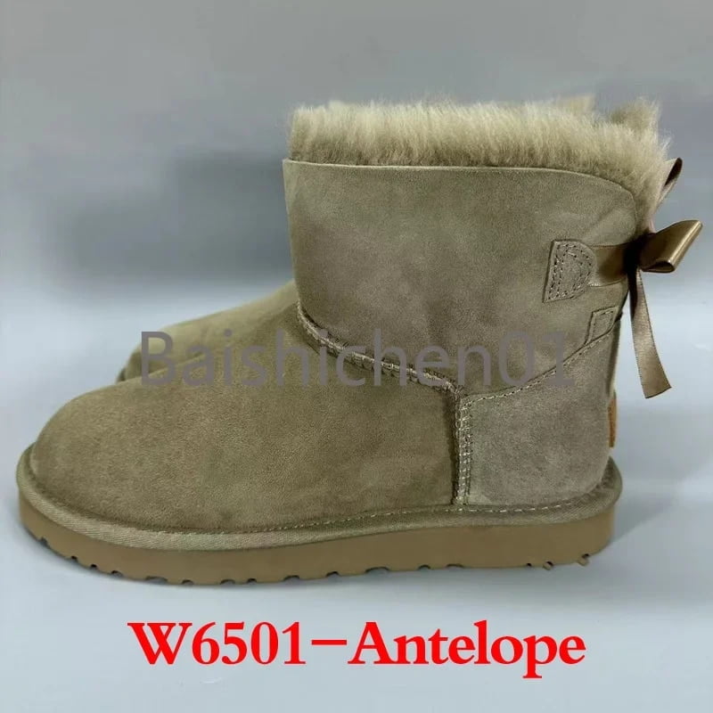 2023 Winter Boots Fur Ladies Snow Boots Real Sheepskin Wool Low-cut ...