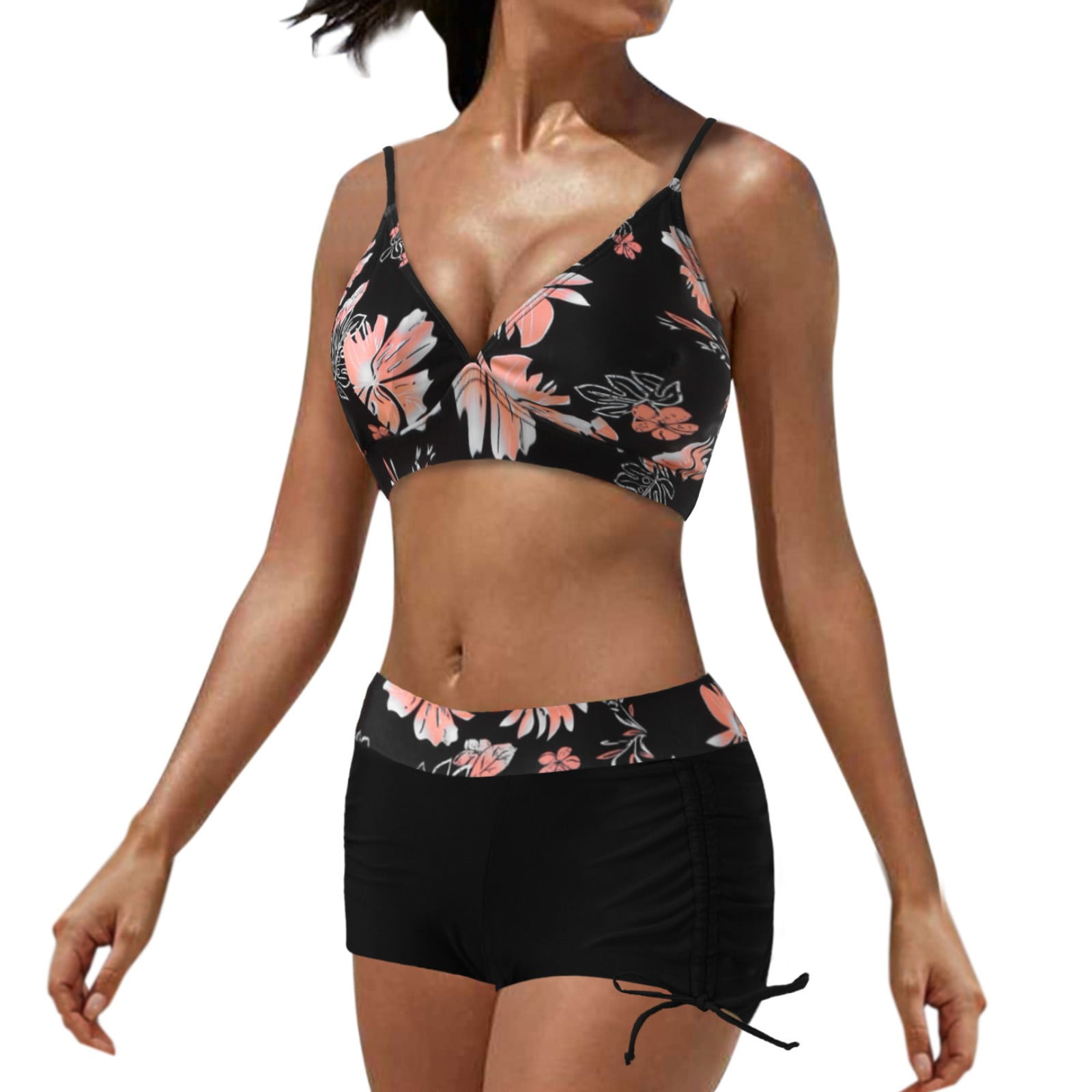 2023 Women Bikini Set Leaf Printed Sleeveless Two Piece Beach Wear Hot