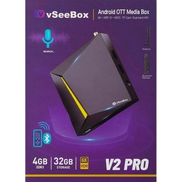 2023 vSeeBox V2pro w/Bluetooth Voice Remote & Upgraded Wi-Fi 6k ...