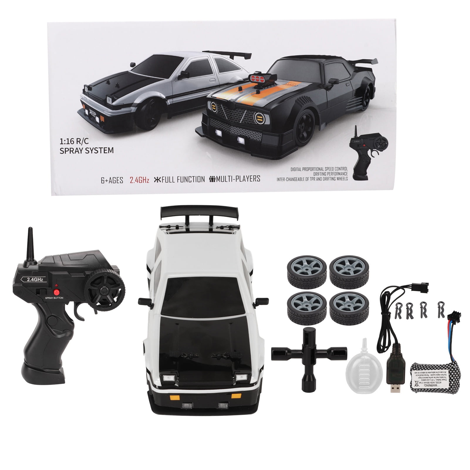 2024 1/16 Remote Control Car Model 4 Wheel Drive 2.4Ghz PVC Shell ...