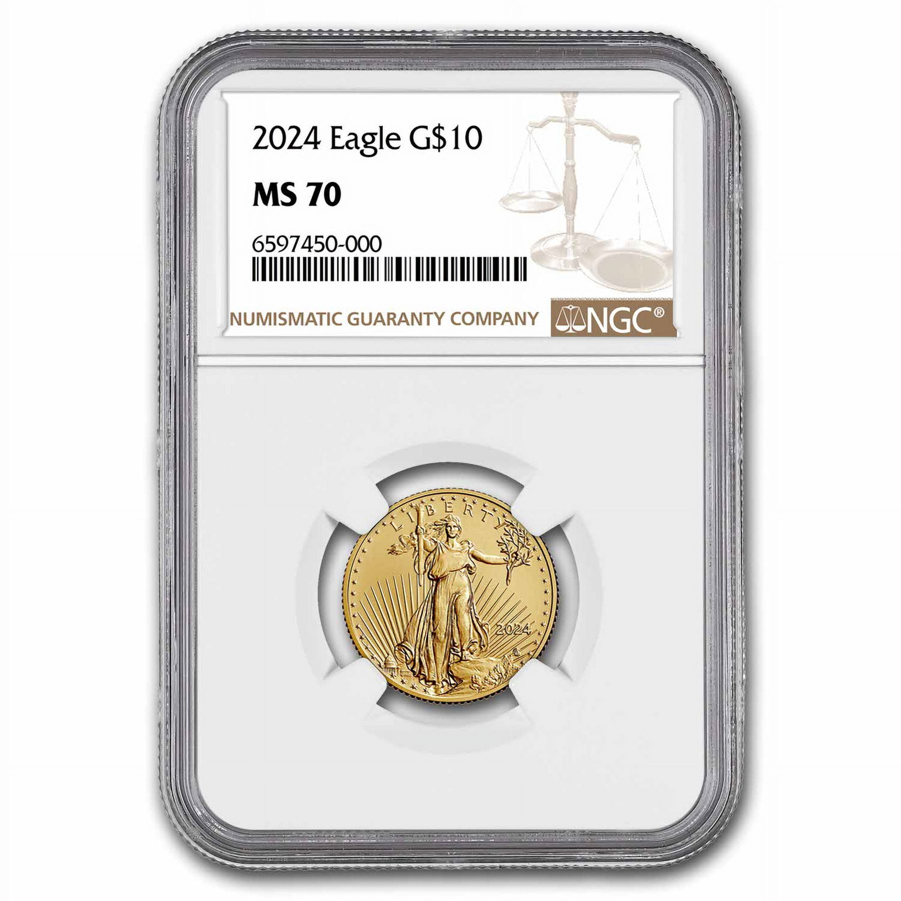 2024 1/4 oz American Gold Eagle MS-70 NGC - Walmart.com