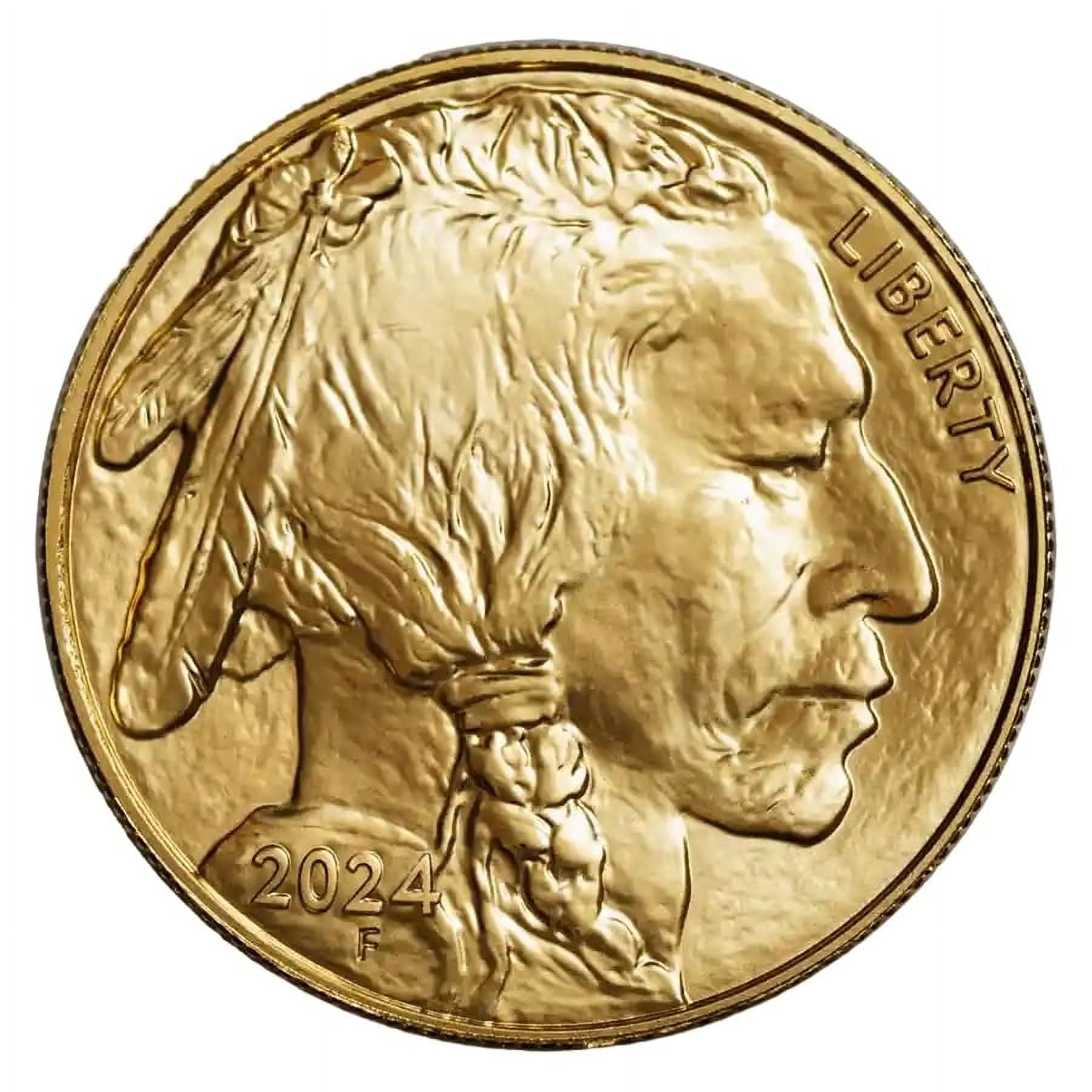 2024 American Gold Buffalo Coin, 1 oz BU - .9999 Fine Gold $50 Denomination - Walmart.com
