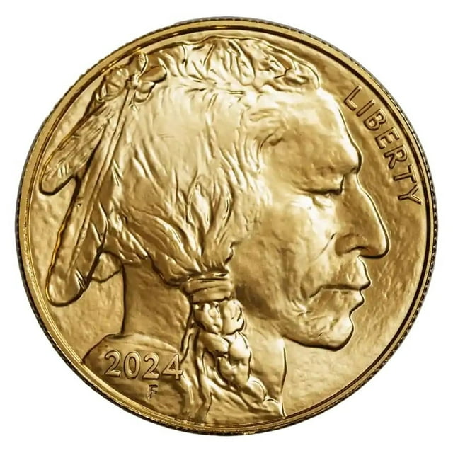 2024 American Gold Buffalo Coin, 1 oz BU - .9999 Fine Gold $50 Denomination - Walmart.com