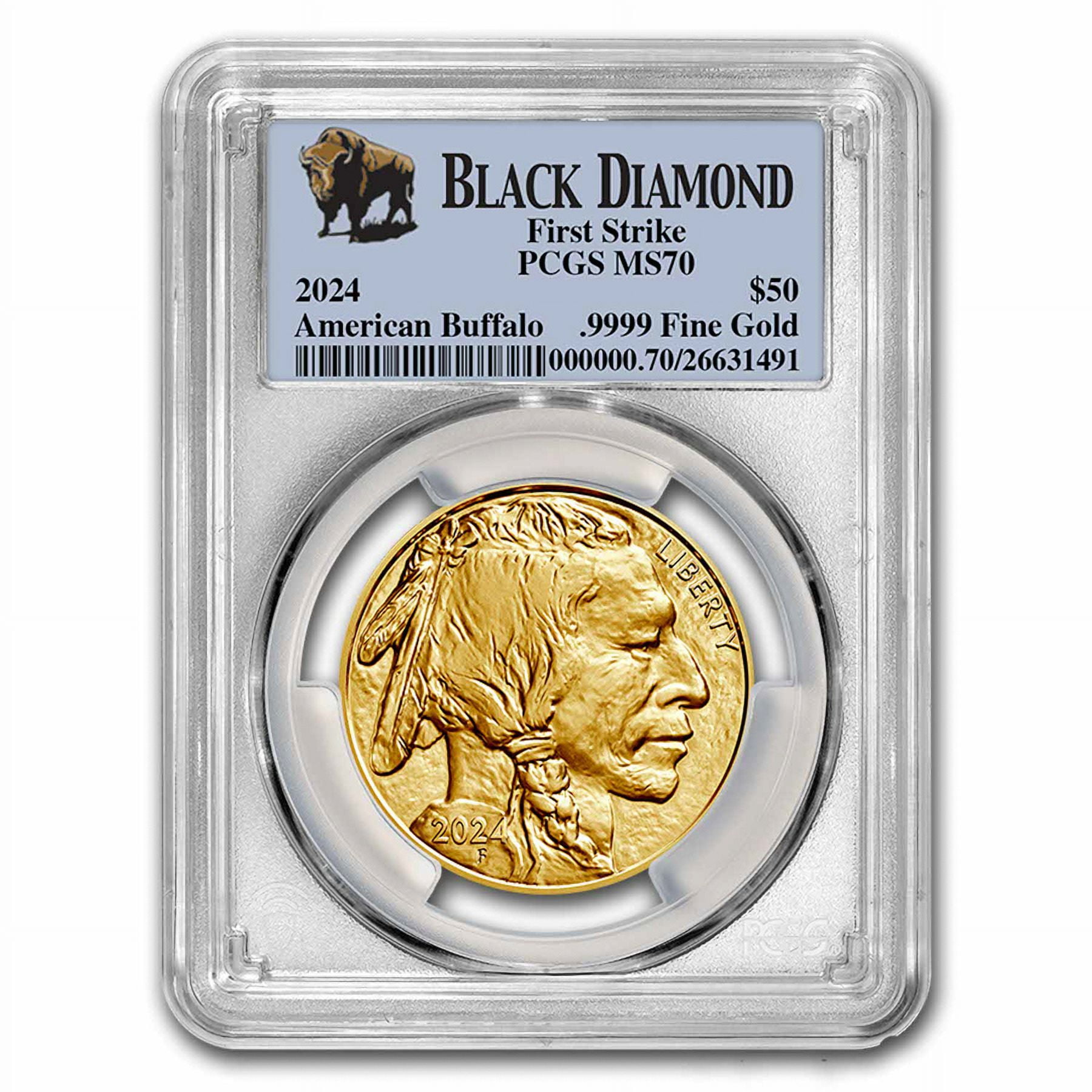 2024 1 oz U.S. Mint Gold Buffalo Coin MS-70 PCGS (FS, Black Diamond) - Walmart.com
