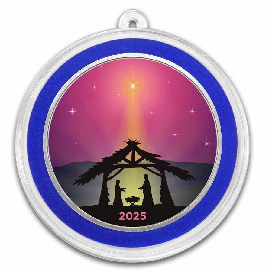 2025 1 oz Silver Colorized Round - Jesus In The Manger Purple - Walmart.com