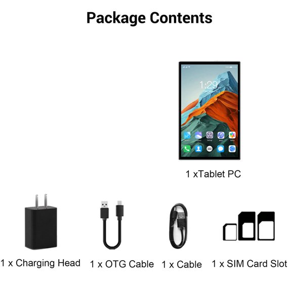 2024 10.1 In Android 13 Tablet PC 16GB+256GB 8-Core Dual Camera 5G WiFi ...