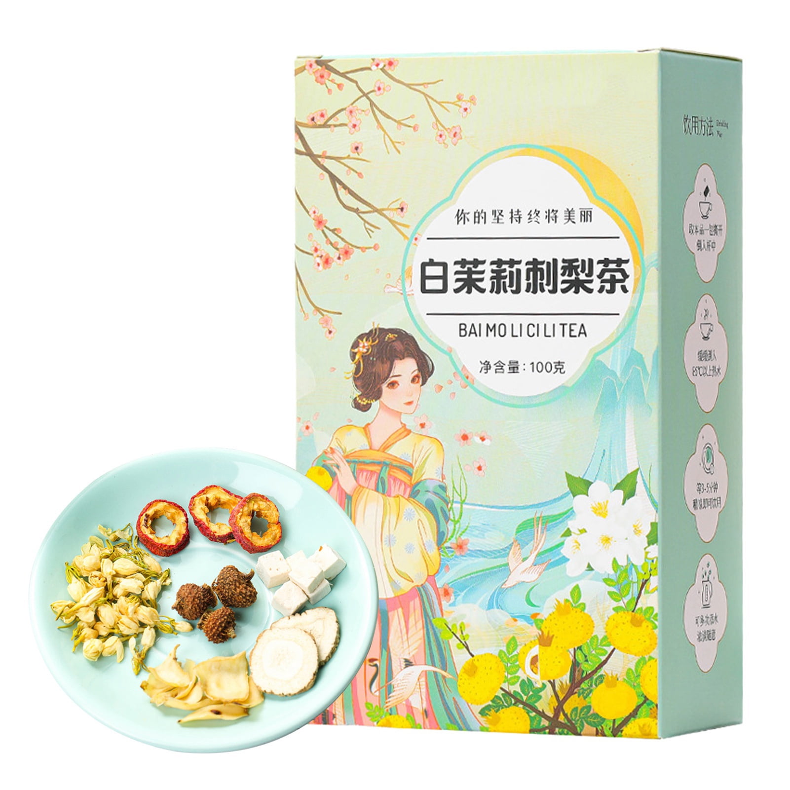2024 10 Count White Jasmine Prickly Pear Tea Angelica Poria Lily Tea ...