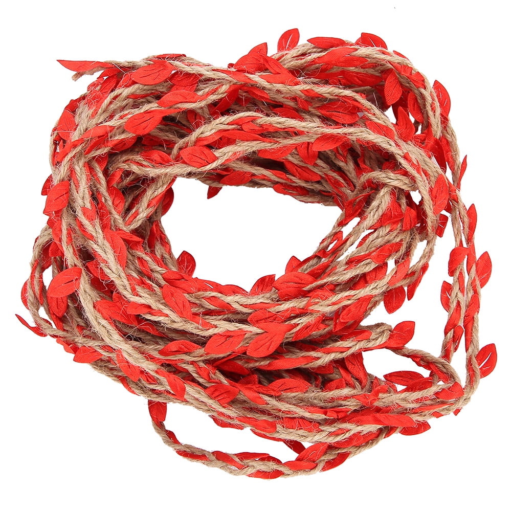 2024 10 Meters Artificial Leaf Ribbon Braided Garland Weaving Hemp Rope ...
