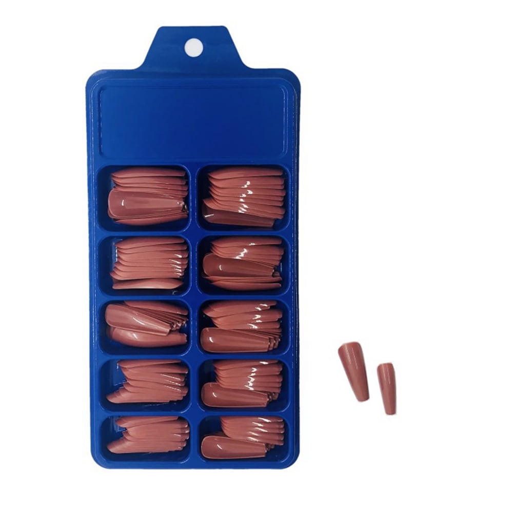 2024 100pcs Box Coffin Ballerina False Nail Tips Full Cover Nails Tips