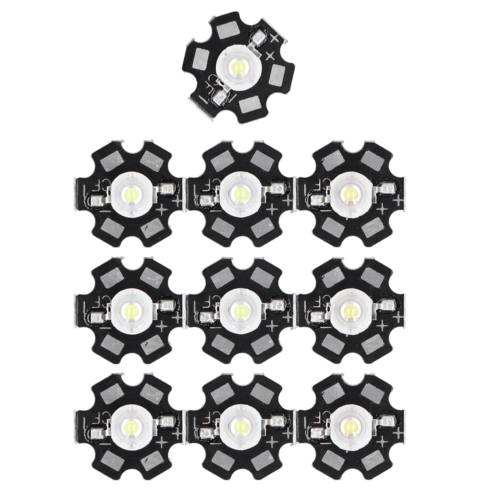 2024 10PCS 1W LED Chip Highlight DIY Light Beads with Aluminum Base ...