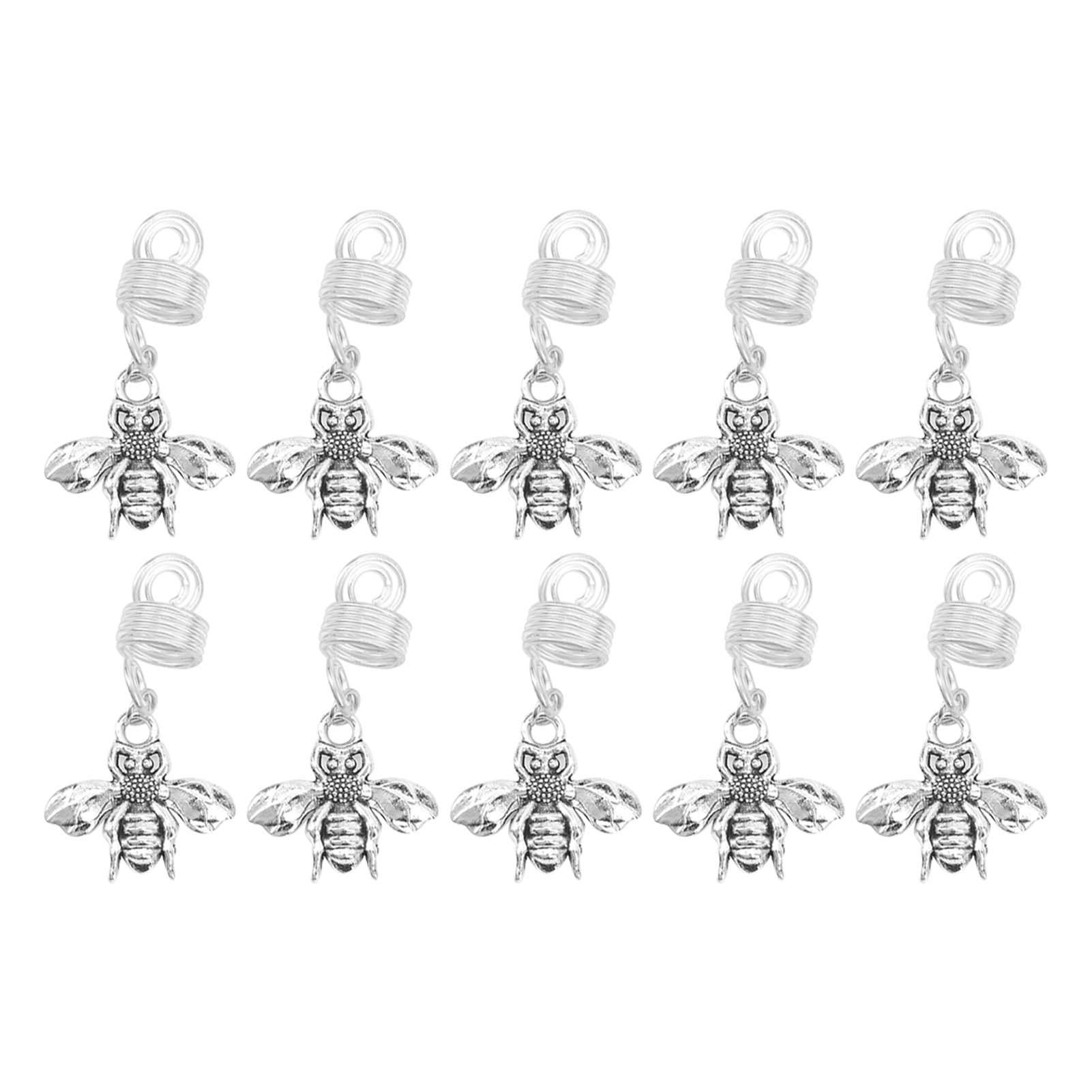 2024 10pcs Beard Bead Metal Viking Style Hair Beads Bug Insect Design Accessory For Men Women