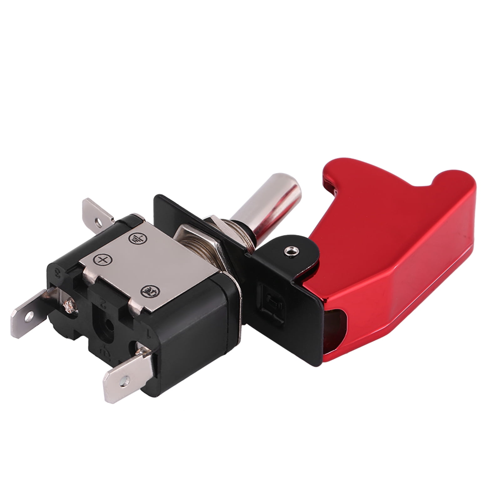 2024 12V 20A Racing Car Red Cover LED Light SPST Toggle Rocker Ignition ...