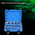 2024 19Pcs 1/2" Drive 6 12 Point Hex Torx Splined Bit Socket Set Repair ...