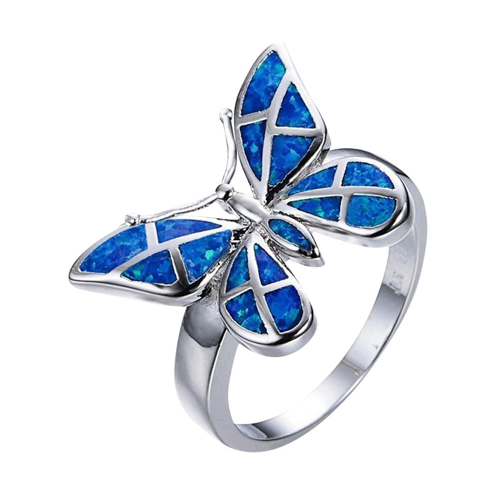 2024 2-Pack, Retro Color Butterfly Adjustable Rings for Teen Girls ...