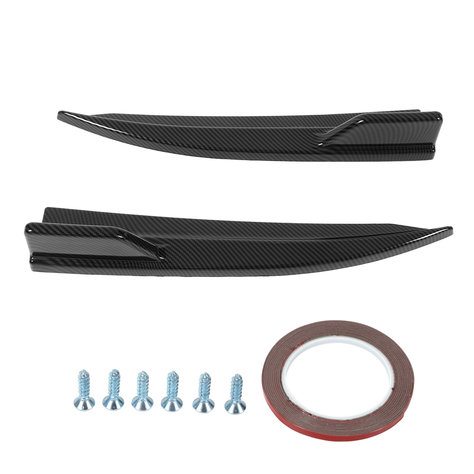 2024 2 Pcs Rear Splitter Lip Spoiler Glossy Black Left Right Bumper ...