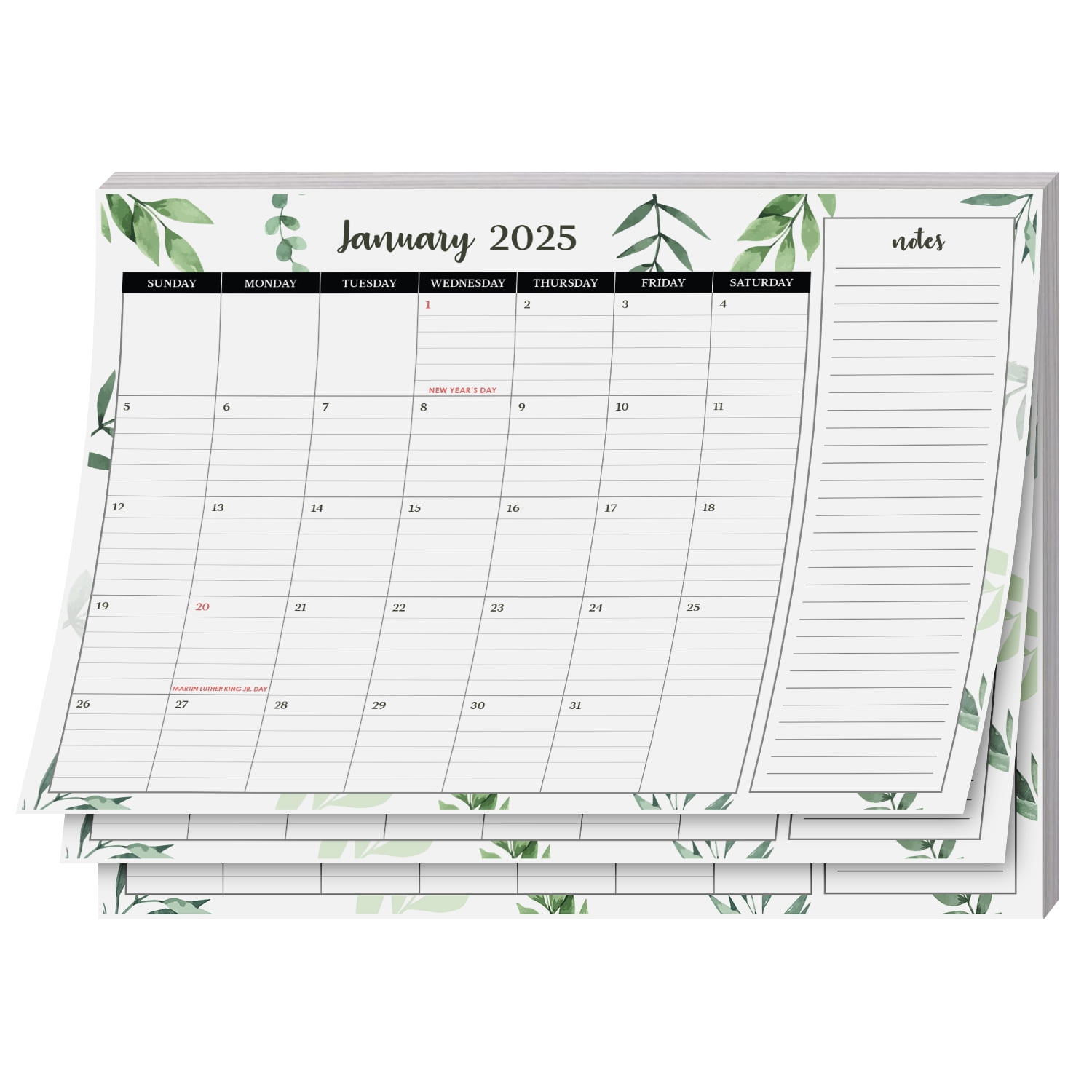 2025 Desk Pad Monthly Calendar - Glued on Top - Beautiful Elegant ...