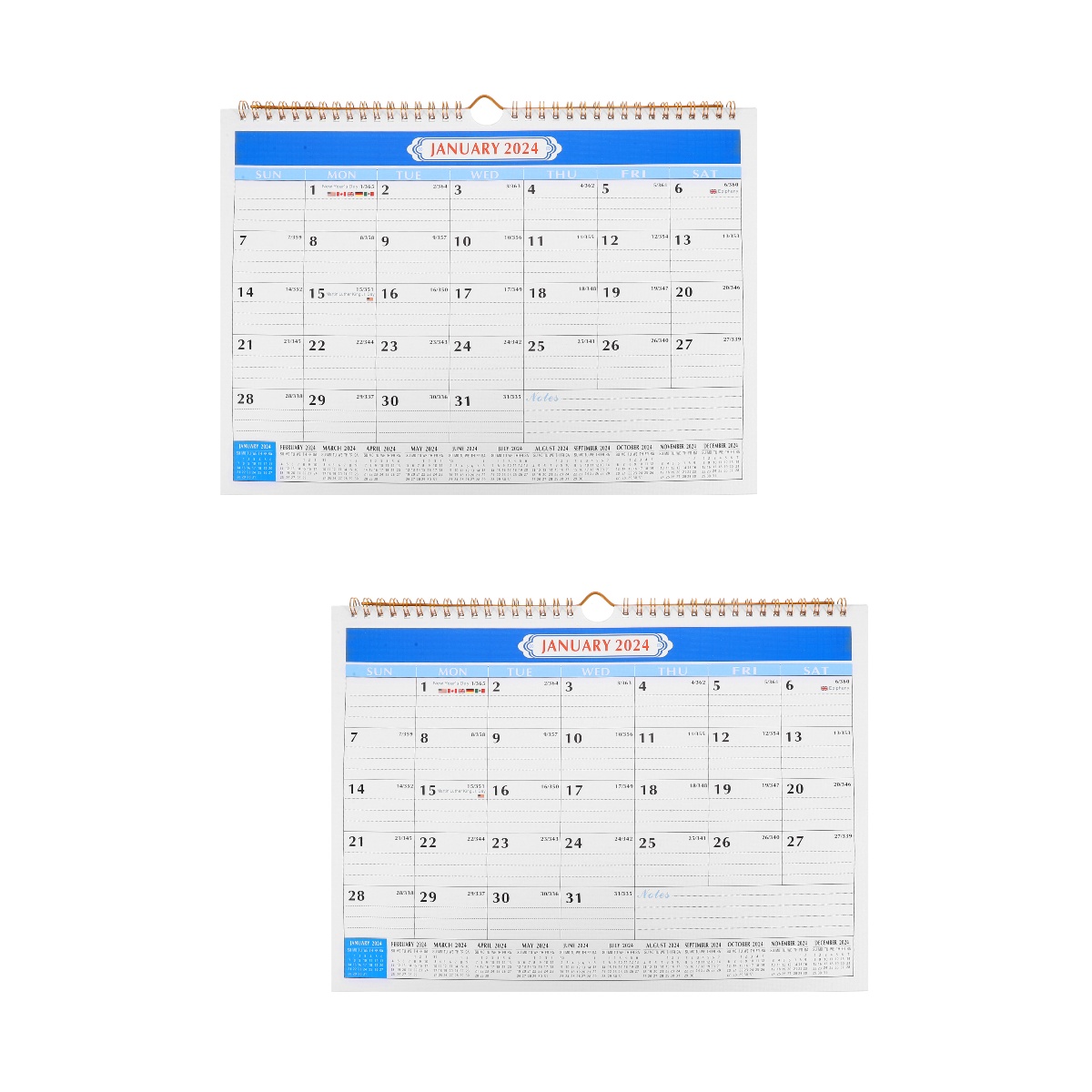 2024-2025 English Calendar Wall International Holidays Desk (2024.1 ...