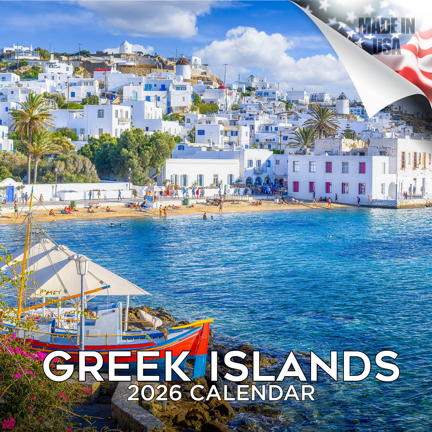 2025 2026 Greek Islands Calendar - Scenic Monthly Wall Calendar - 12 x ...