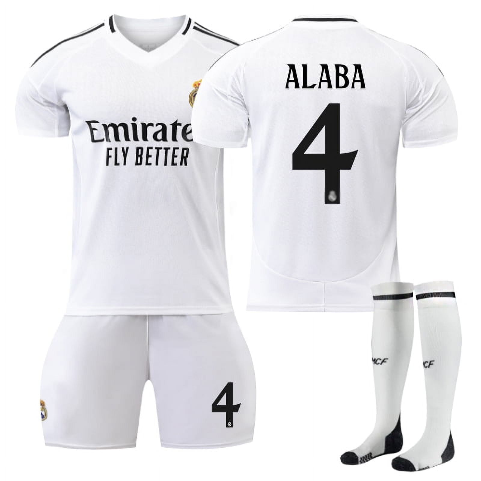 2024-2025 Season Soccer Jerseys for Kids Boys & Girls Number # 4 Alaba ...