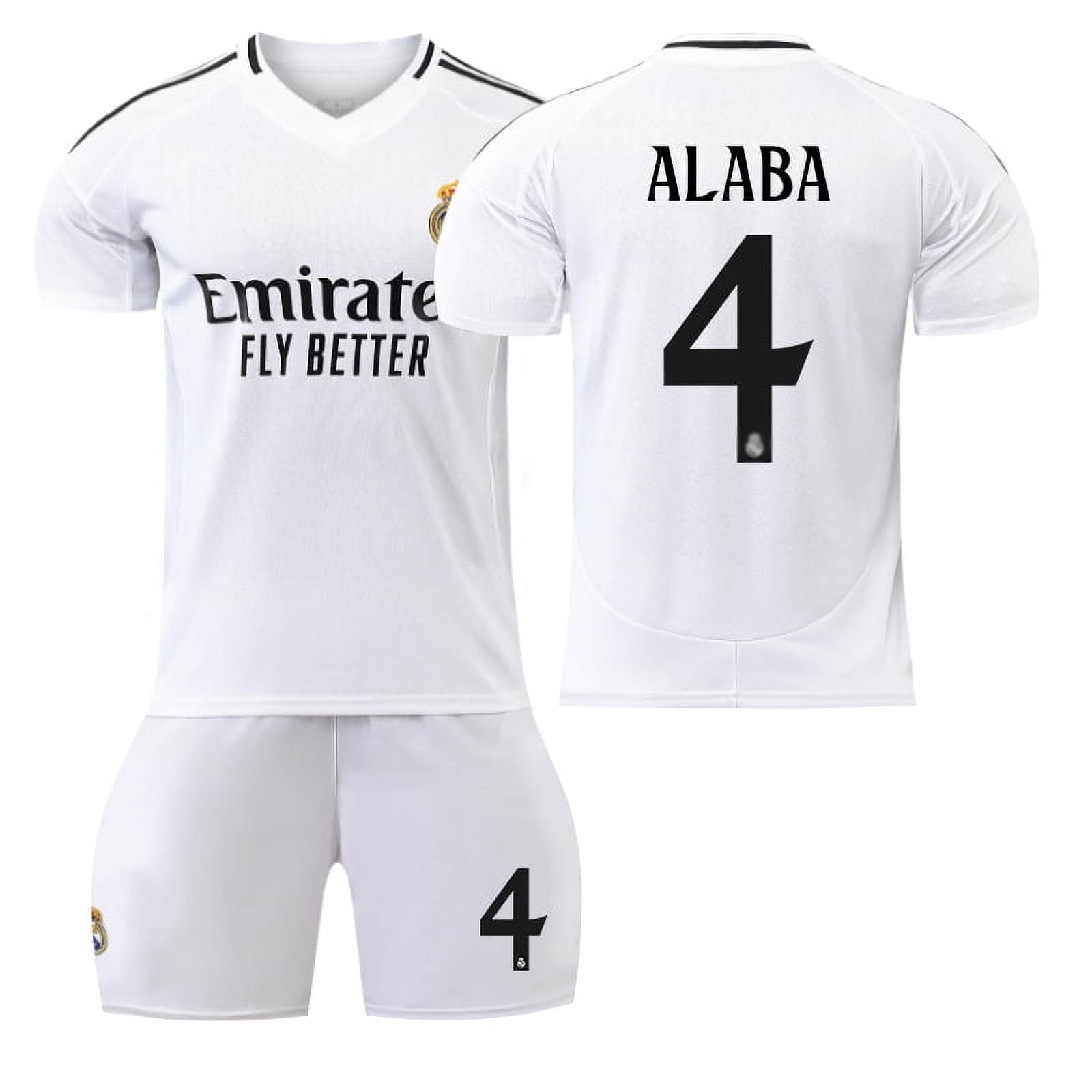 2024-2025 Season Soccer Jerseys for Kids Boys & Girls Number # 4 Alaba ...