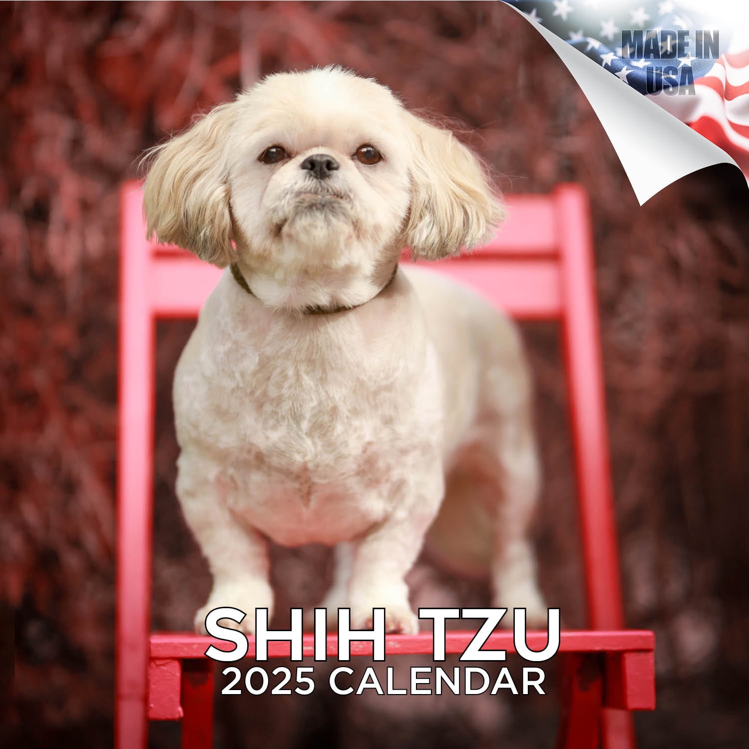 2024-2025 Shih Tzu Wall Calendar, Monthly Planner, 12 x 24 Open, Thick ...