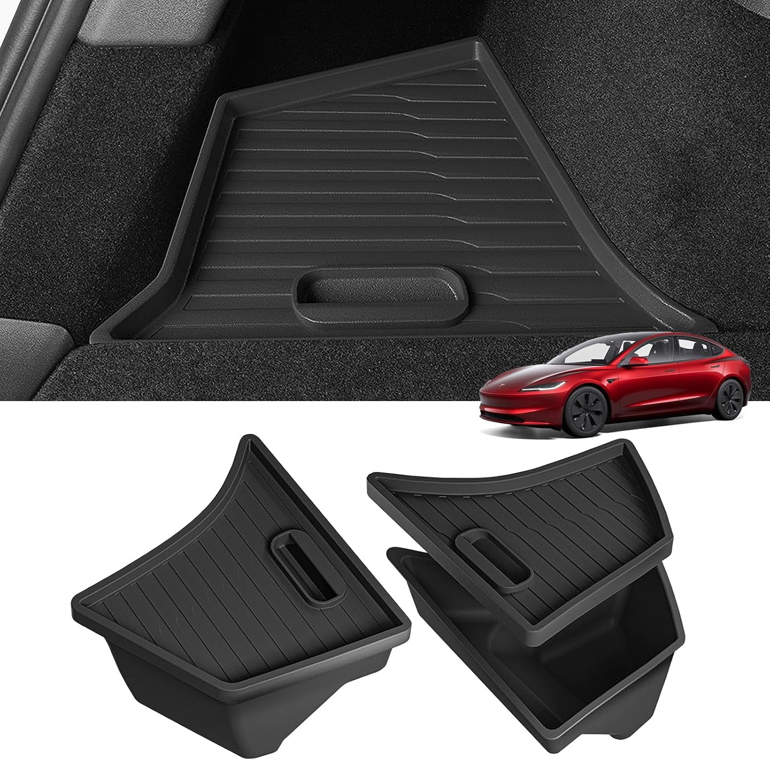 2024 2025 Tesla Model 3 Highland Rear Trunk Storage Bins, Tesla Model 3 ...