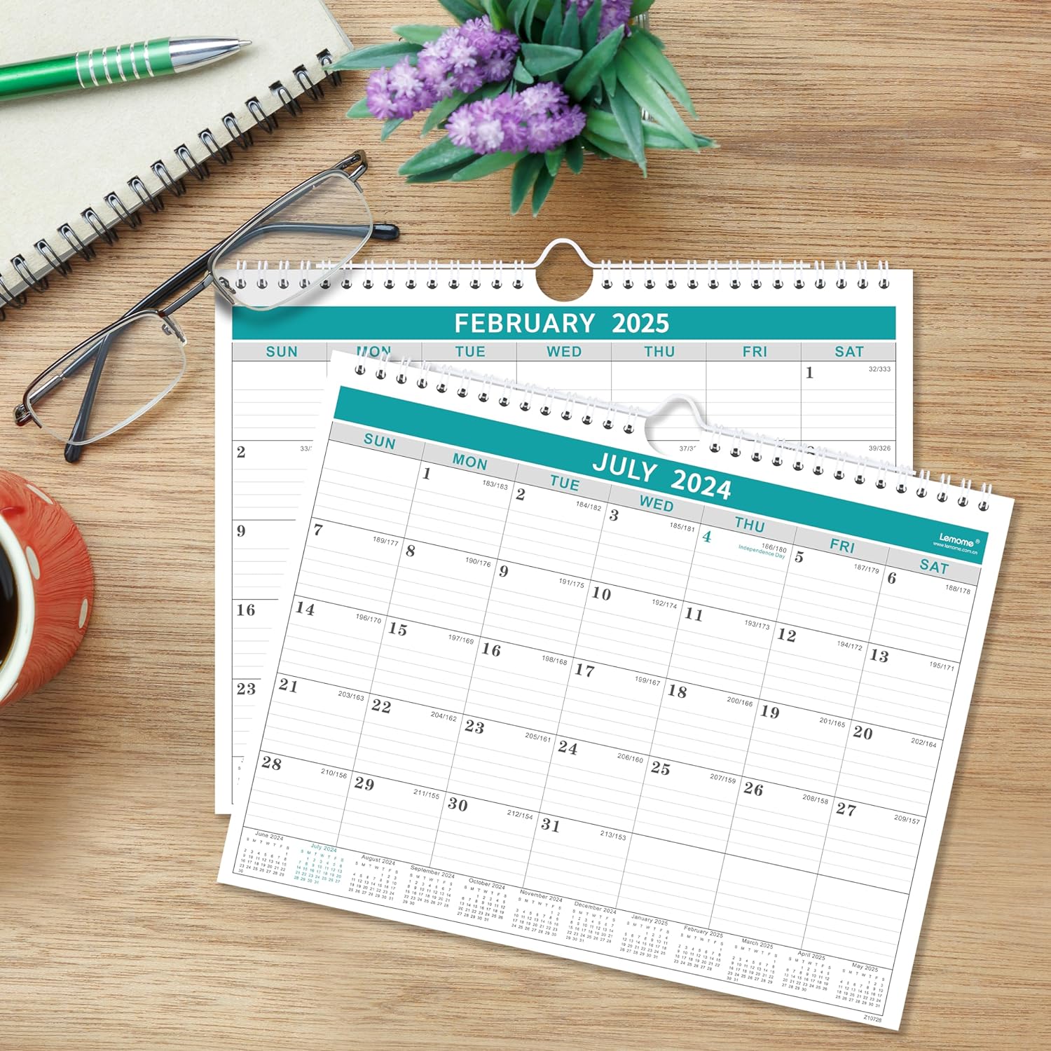 2024-2025 Wall Calendar - Monthly Calendar 2024-2025, 8.5" X 11", July ...